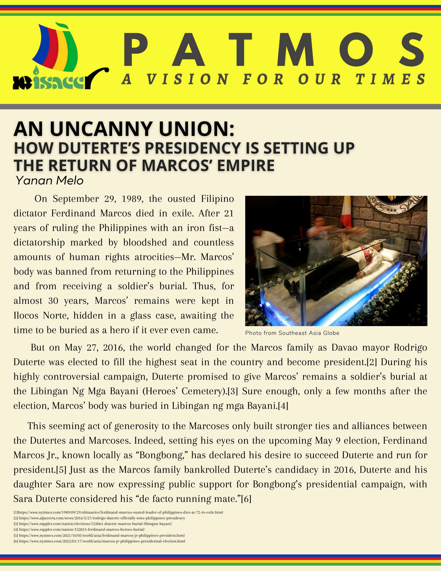 An Uncanny Union: How Duterte’s Presidency is Setting Up the Return of ...