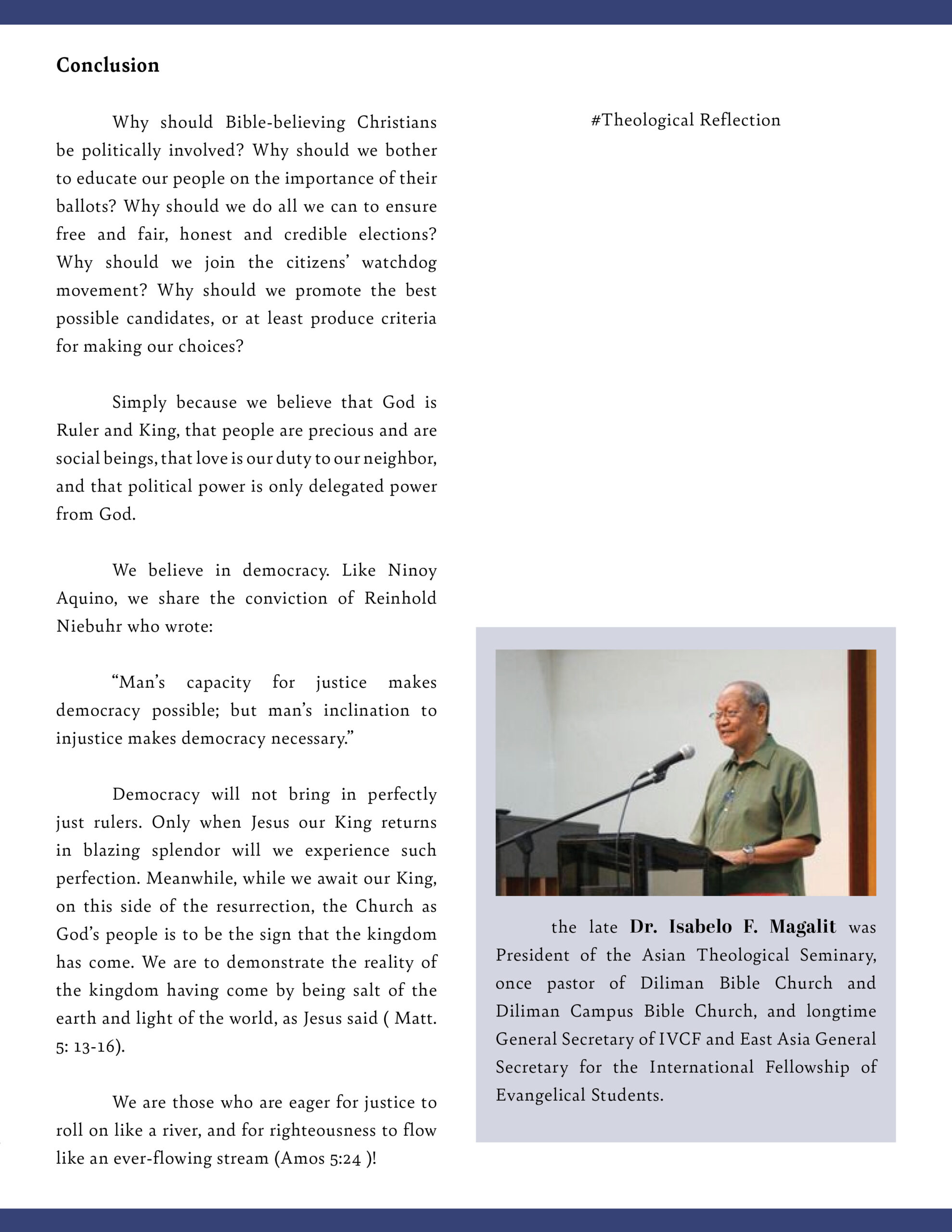 A Biblical Framework for Christian Involvement